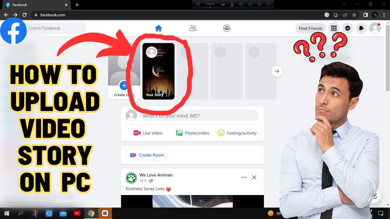 How to upload video story in Facebook on pc ?? @skteachbd - YouTube