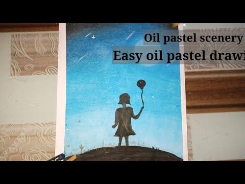 😔sad girl oil pastel scenery drawing ️ || HOW TO DRAW - YouTube