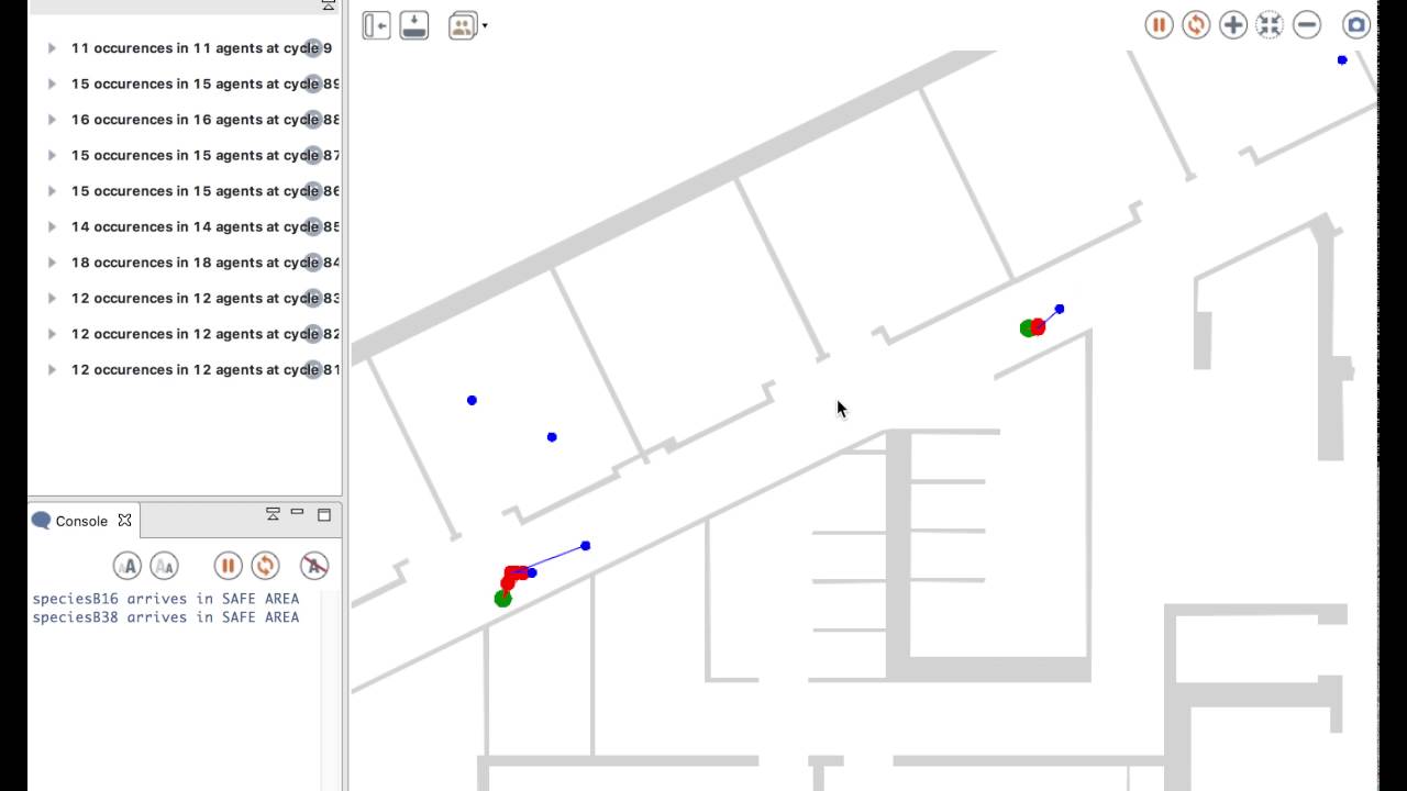 Follow the Leader-Evacuation (GAMA Simulation) - YouTube