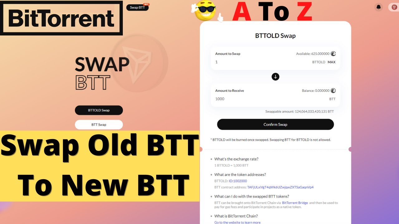 How To Swap Old BTT Token To New BTT Token ? 1 BTT के बदले 1000 Token ...