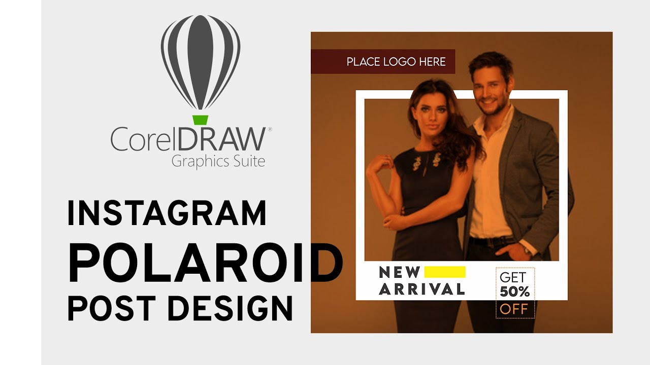 CorelDRAW | INSTAGRAM POLAROID POST DESIGN | IQBAL ALAM - YouTube