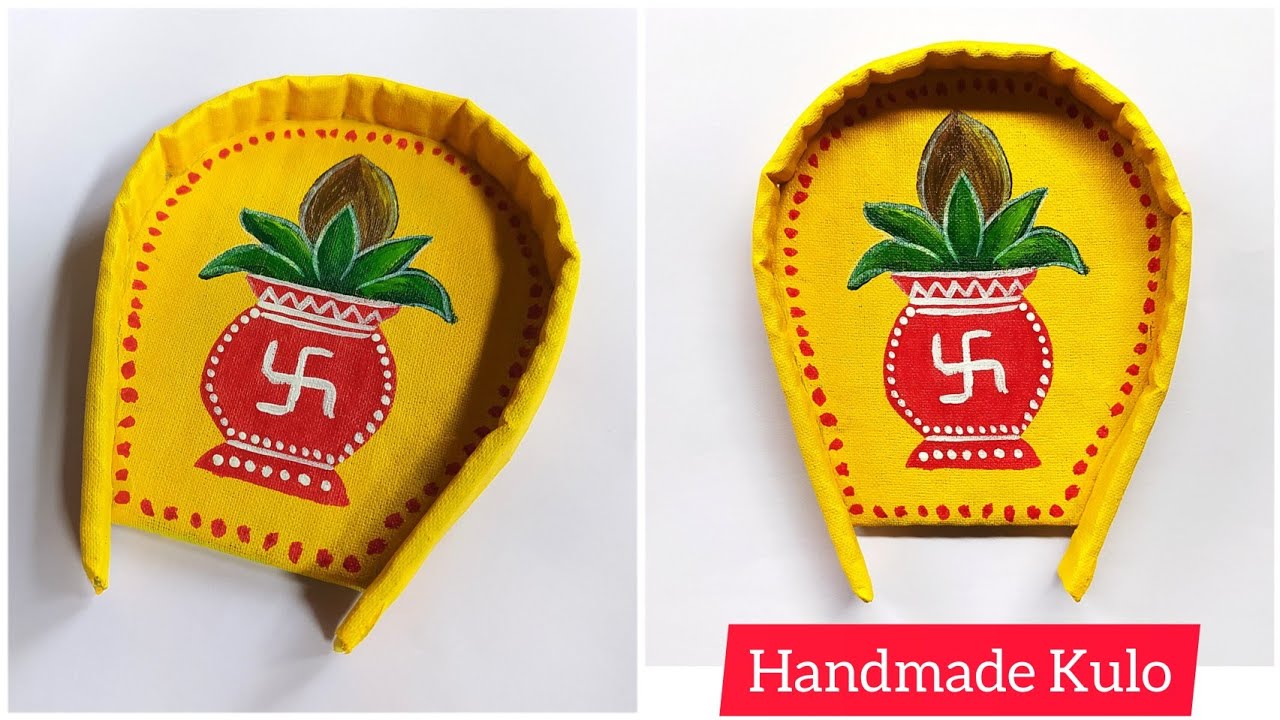 Handmade Mini Kulo | How To Make Small Kulo For Home Decoration | Durga ...