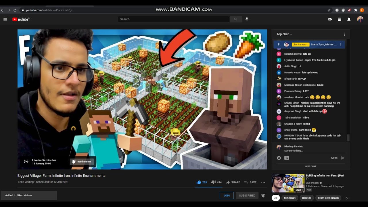 Biggest Villager Farm, Infinite,Infinite Enchantments || Live Insaan ...