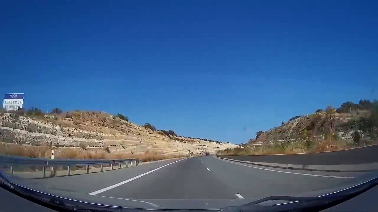 Cyprus Highways 2016, A6 Paphos - A1(Limassol) and return (speed 6X ...