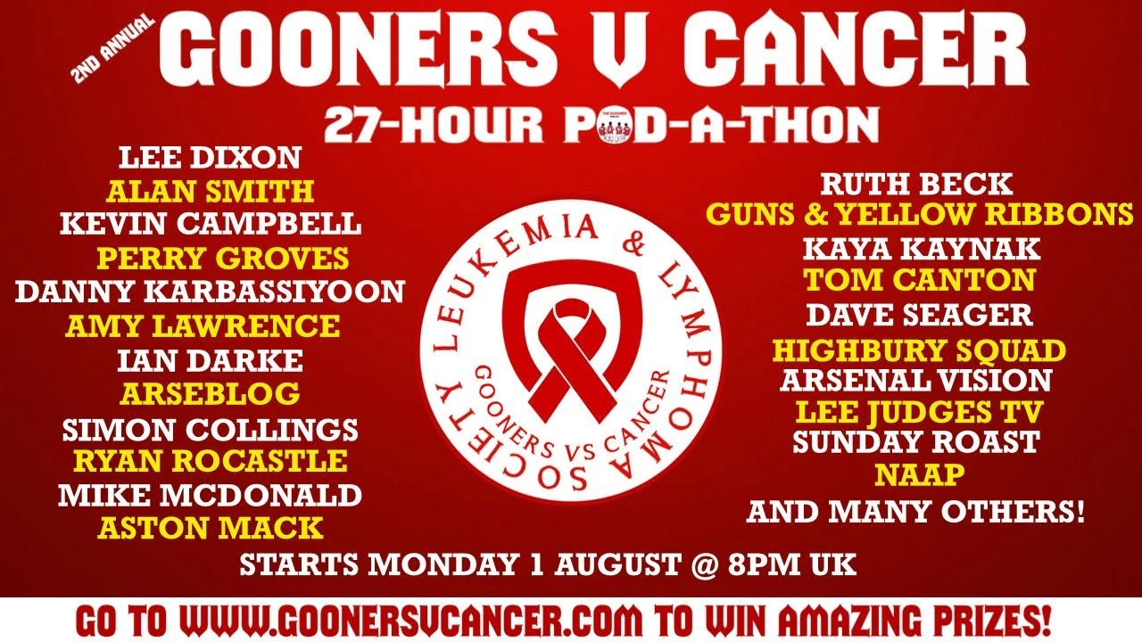 Dave Seager | Gooners v. Cancer 2022 Pod-A-Thon Segment 21 | The ...