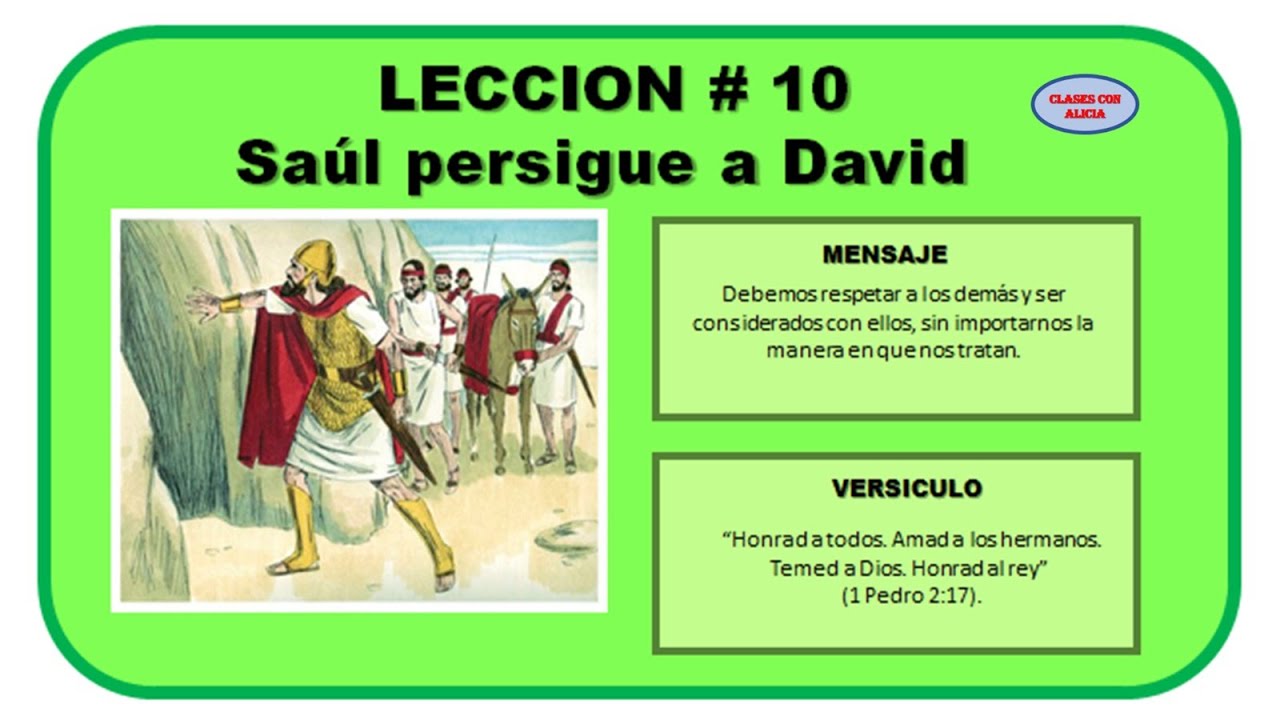 MENORES - SAUL PERSIGUE A DAVID - CLASE 10- INISTERIO INFANTIL - YouTube