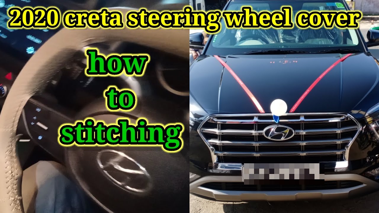 Steering wheel cover leather sewing | how to install leather wheel ...