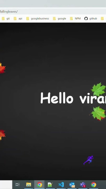falling leaf's CSS animation #leaf #animation #css #virancode - YouTube