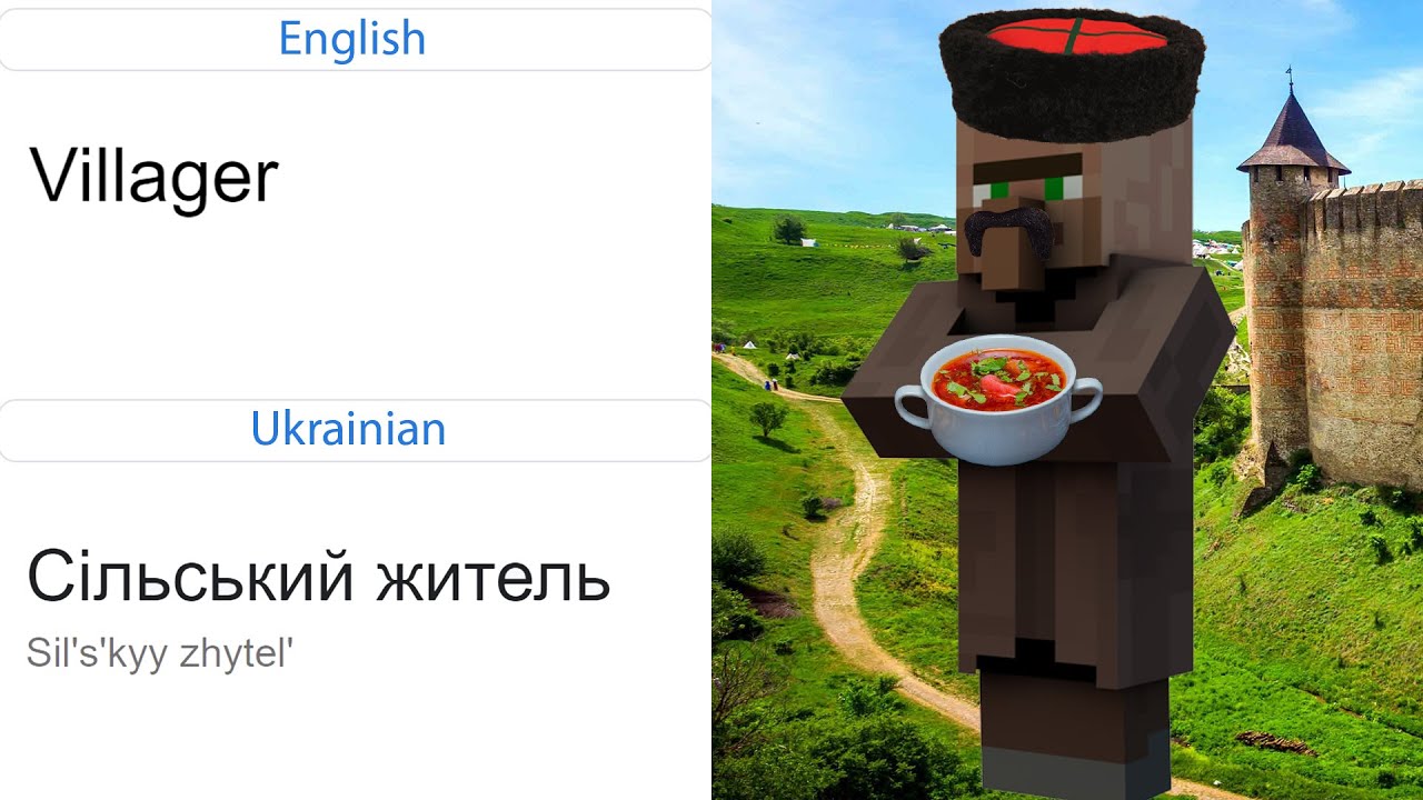 (Minecraft) Villager in different languages meme - YouTube