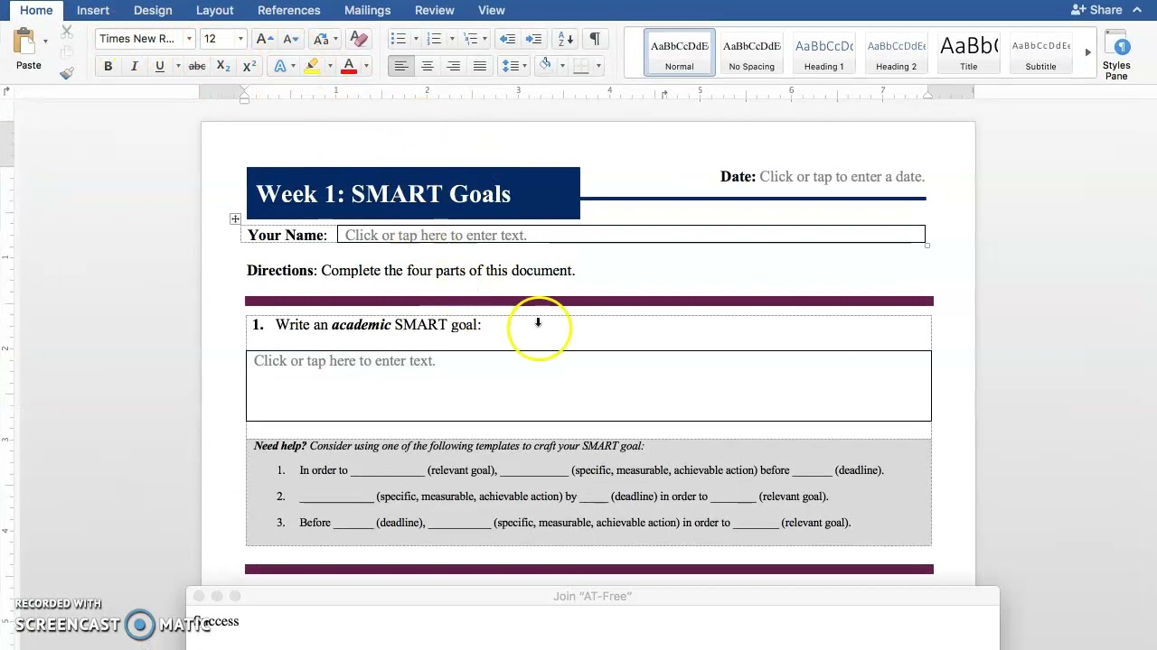 How to Download the WK1 Template - YouTube