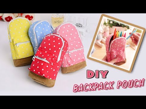 diy mini backpack pouch tutorial // money phone case backpack from scratch - YouTube