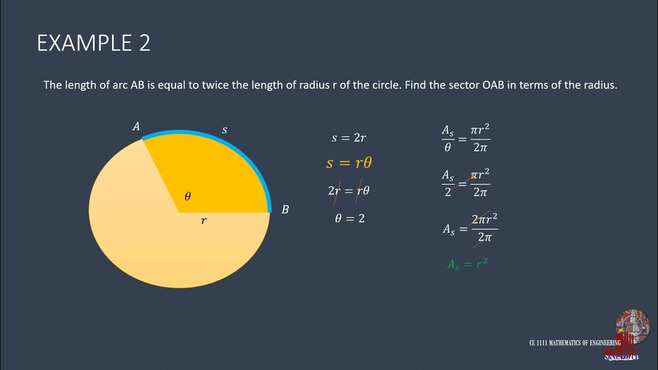 RADIAN MEASURE: SECTORS AND THEIR AREAS - YouTube
