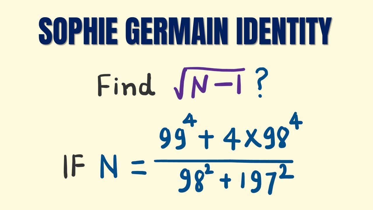 The Secret Weapon for Math Olympiads: Sophie Germain Identity Example ...