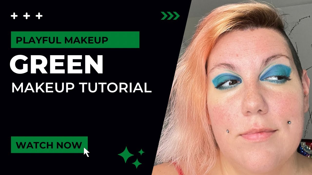 Green Aqua Makeup Tutorial & Talking - YouTube
