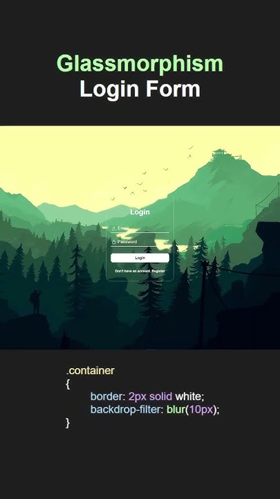 Glassmorphism Login Form🧑‍💻 #coding #programming #css #html #htmlcss # ...