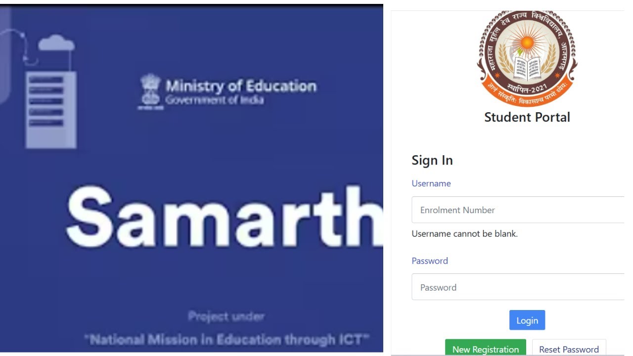 samarth portal registration help for students - YouTube