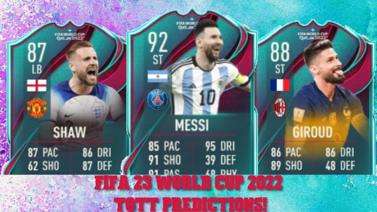 FIFA 23 WORLD CUP 2022 TOTT PREDICTIONS FT. 🇦🇷 MESSI, 🏴󠁧󠁢󠁥󠁮󠁧󠁿 SHAW AND ...