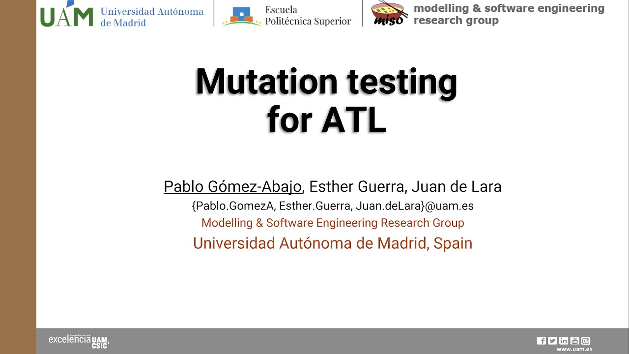 Mutation testing for ATL: Tool demo - YouTube