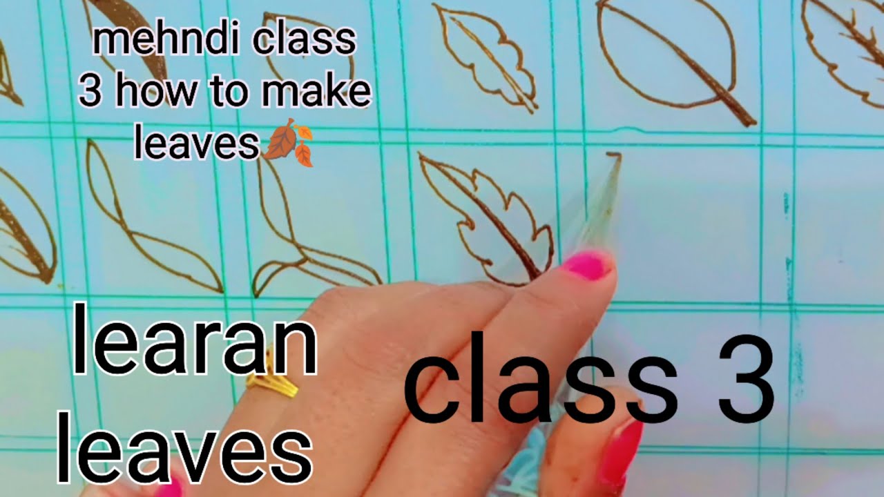 Besic Mehandi Prectice/Leaves meking/पत्ती बनाना सीखे/How To Draw 🍂 ...