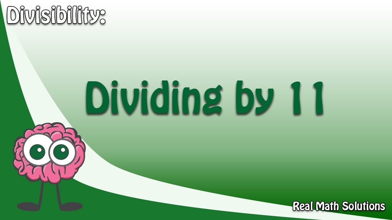 Divisibility - Dividing by 11 - YouTube