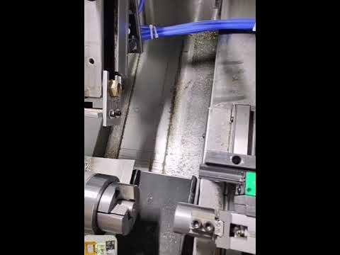 A CNC lathe with automatic loading and unloading is installed! - YouTube