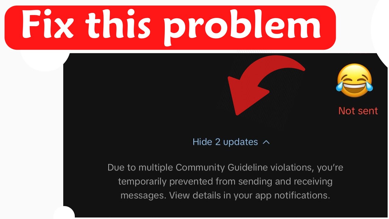 due to multiple community guidelines violations you're temporarily ...