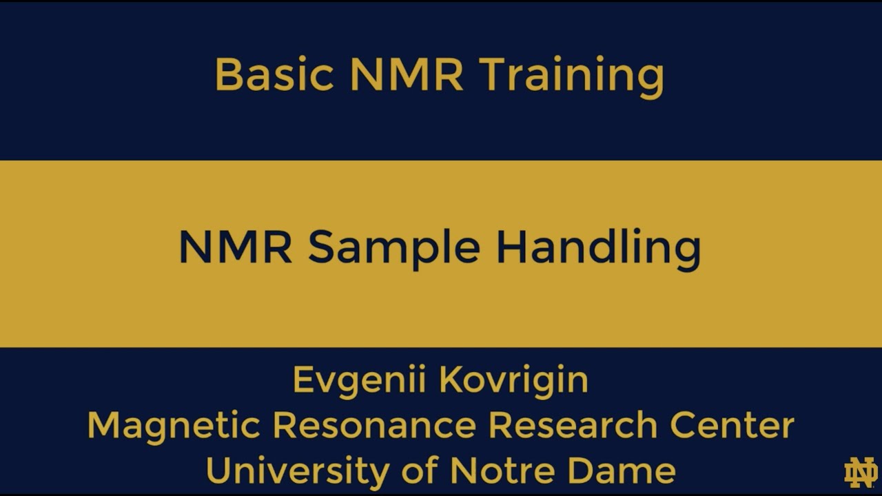 Basic NMR Training: Sample Handling - YouTube
