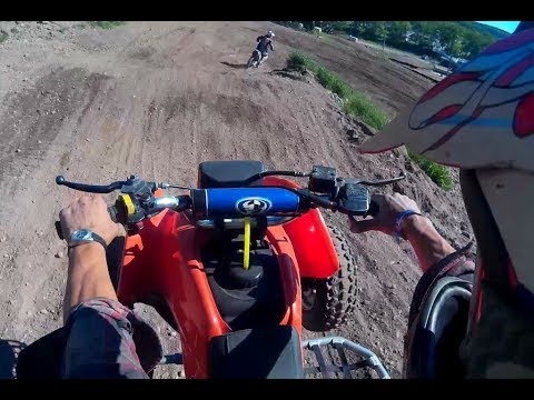 Lt250r mx track test - YouTube