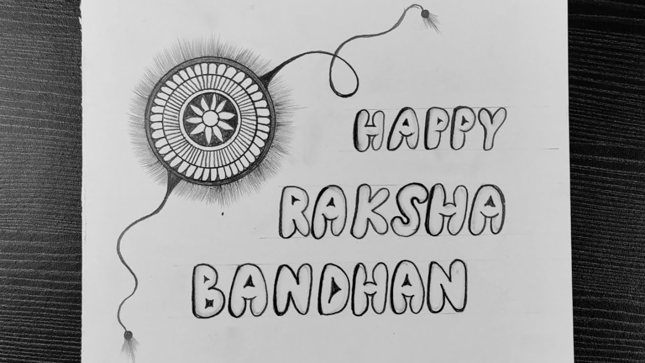 Easy Rakhi Drawing // Raksha Bandhan Drawing // Pencil Sketching - YouTube
