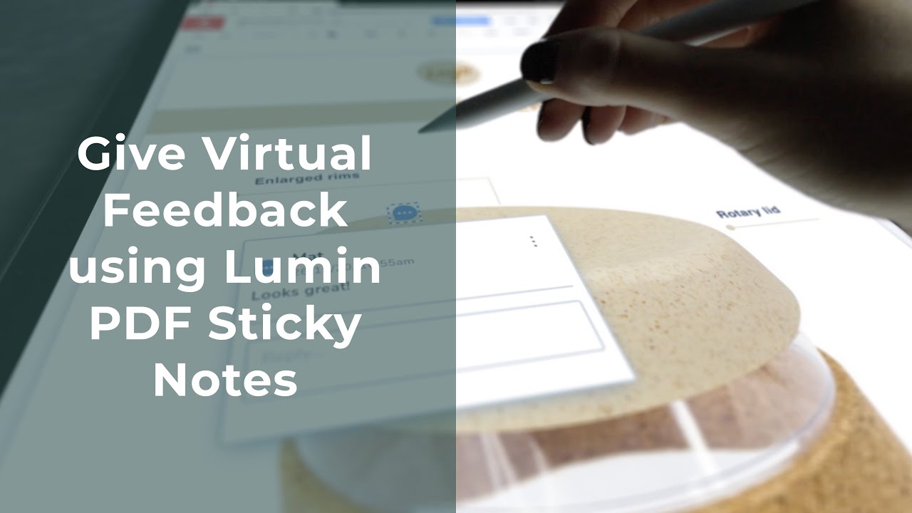 Give Virtual Feedback using Lumin PDF Sticky Notes - YouTube