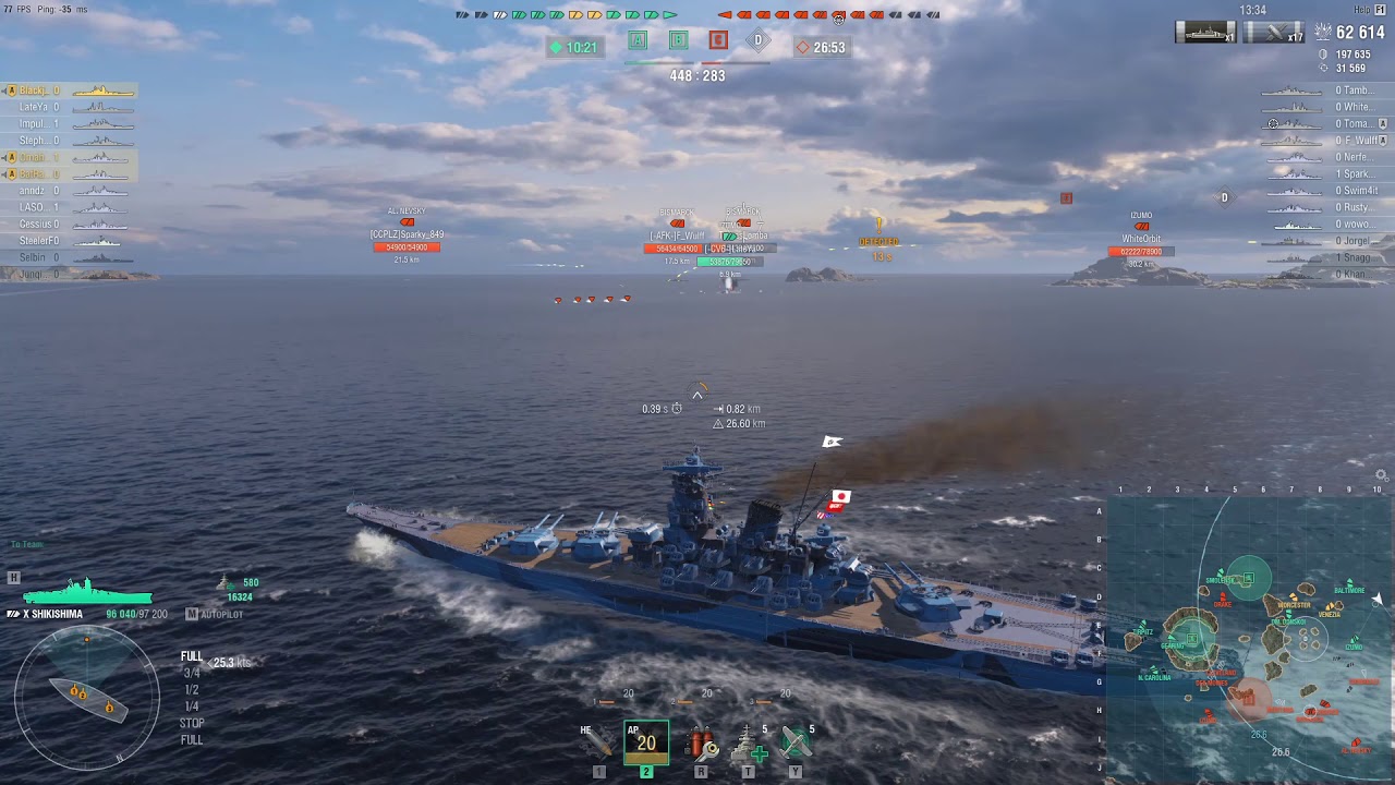 Shikishima T10 IJN BB | Solo Warrior Last Second Win, 221k Damage, 4 ...