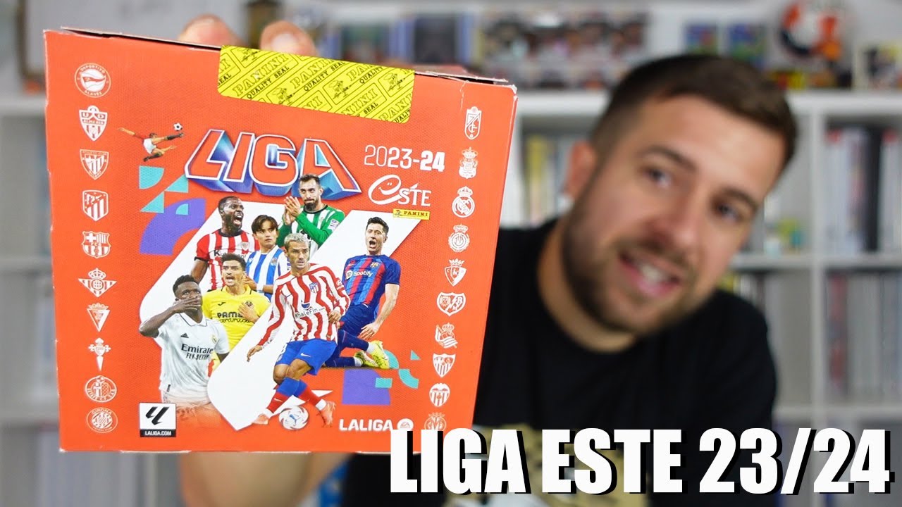 YA ESTÁ AQUÍ LIGA ESTE 2023/24!! LA LIGA EA SPORTS | CAJA 50 SOBRES + ÁLBUM - YouTube