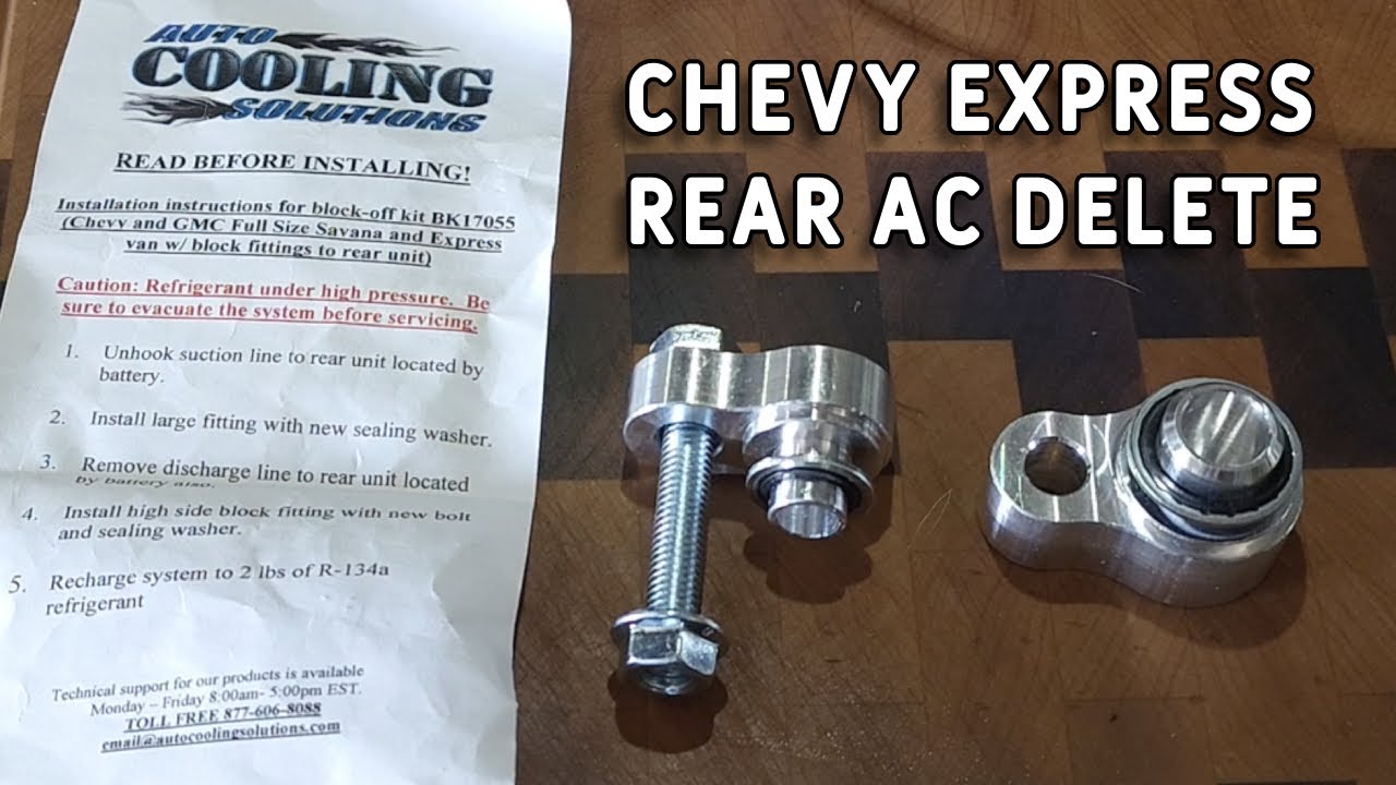 Chevy Express Rear AC Delete - YouTube