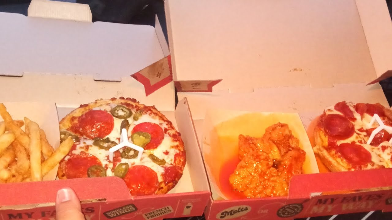 My Hut box from pizza hut with the H family - YouTube