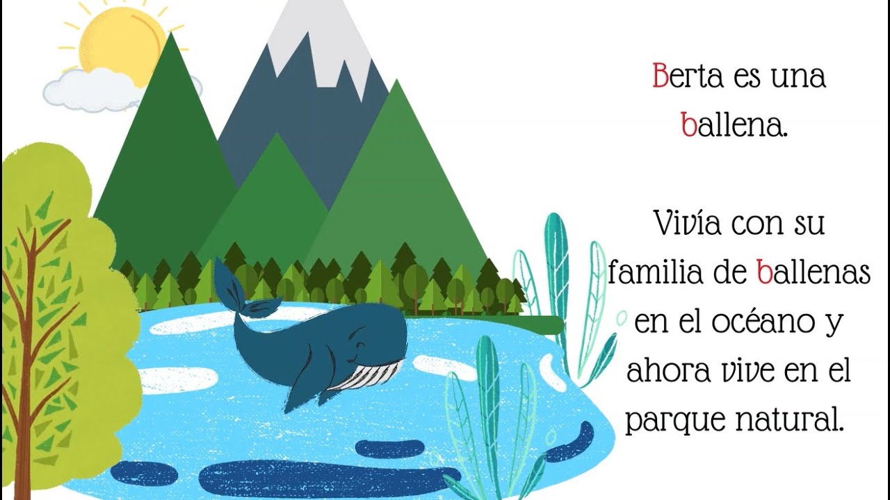 Cuento con la letra Bb. BERTA, LA BALLENA BONDADOSA. - YouTube