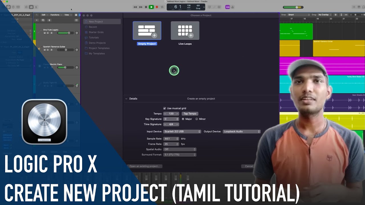 How To Create A New Project In Logic Pro X | Logic Pro X Tamil Tutorial ...