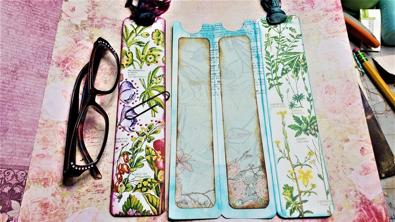 Junk Journal How to Make a Useful Bookmark! Step by Step Tutorial for ...