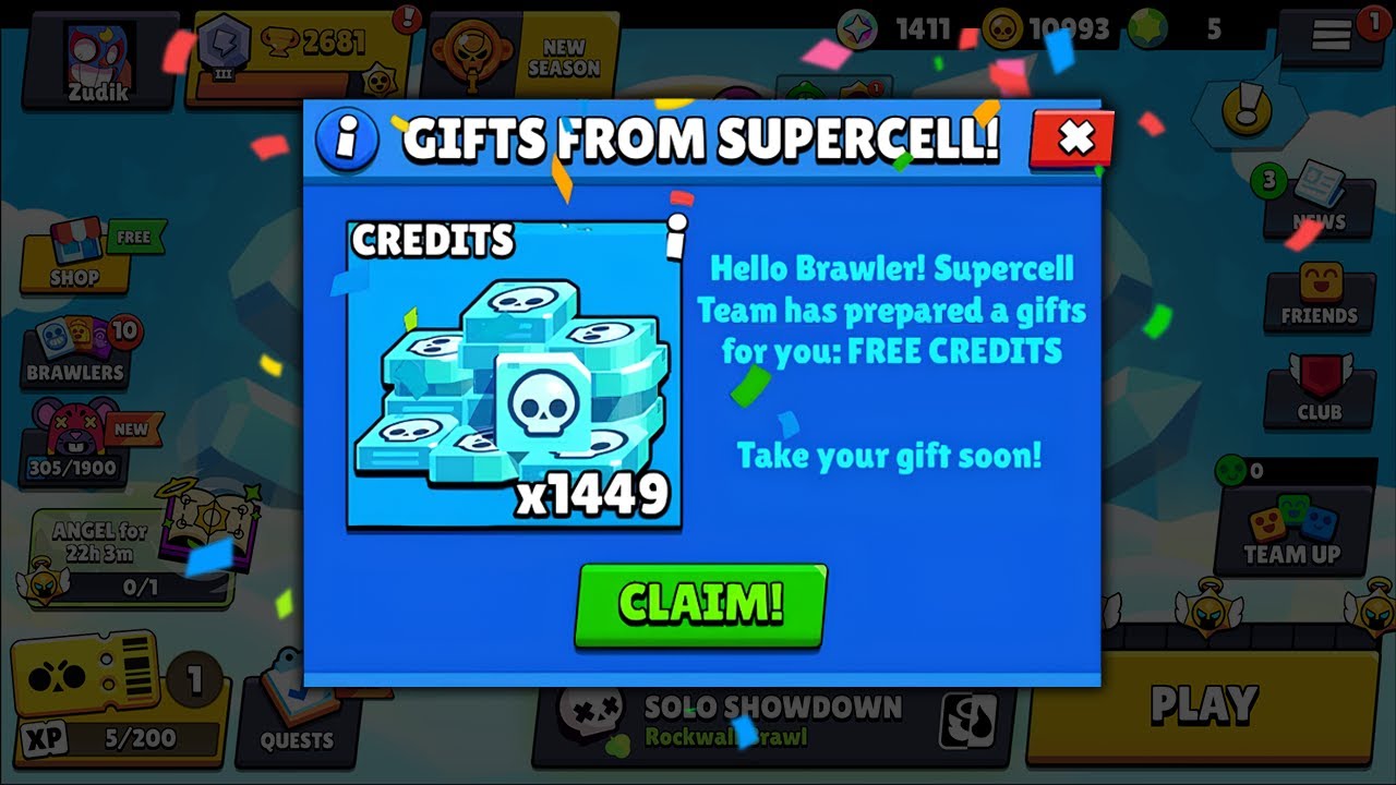 😱AAAAA! NEW GIFTS FROM SUPERCELL!!😍🎁 / Brawl Stars FREE REWARDS🍀 - YouTube