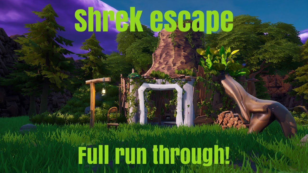 Shrek escape map! Full run through in fortnite! - YouTube