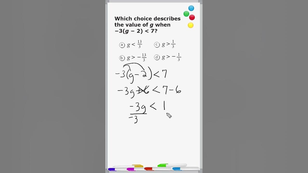 Solving A 2 Step Inequality - YouTube