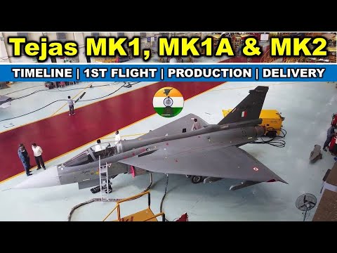Tejas MK1, Tejas MK1A & Tejas MK2 |Timeline | 1st Flight | Production | Delivery - YouTube