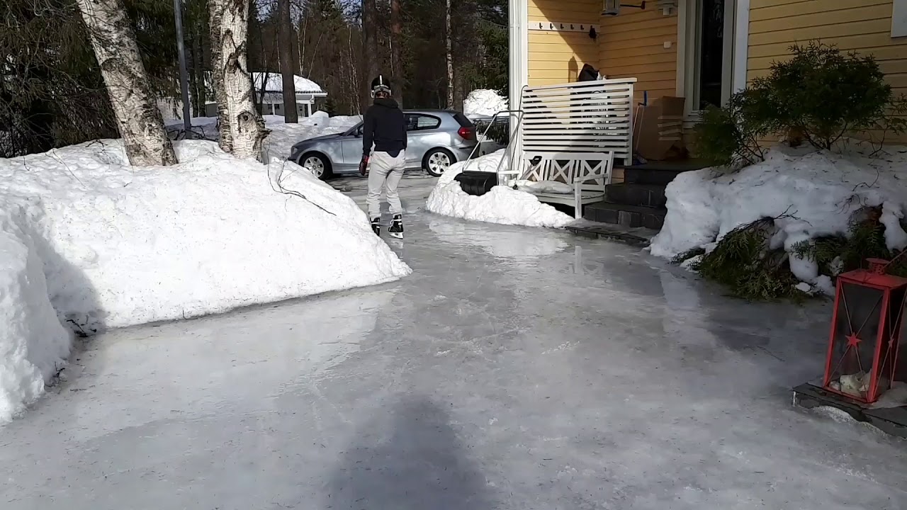 Luistelua kotipihalla 27.3.2020 - YouTube