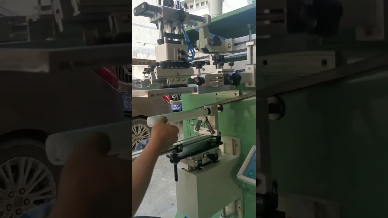 Plastic circular tube screen printing machine Mark pad printer Glass ...