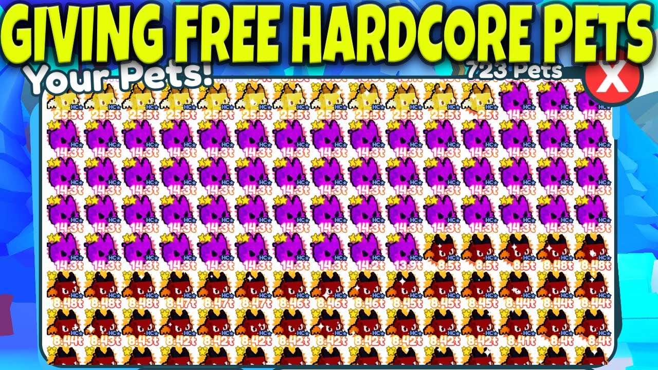 🔴 LIVE PET SIMULATOR X LIVE GIVEAWAY HARDCORE PETS - ROBLOX PET ...
