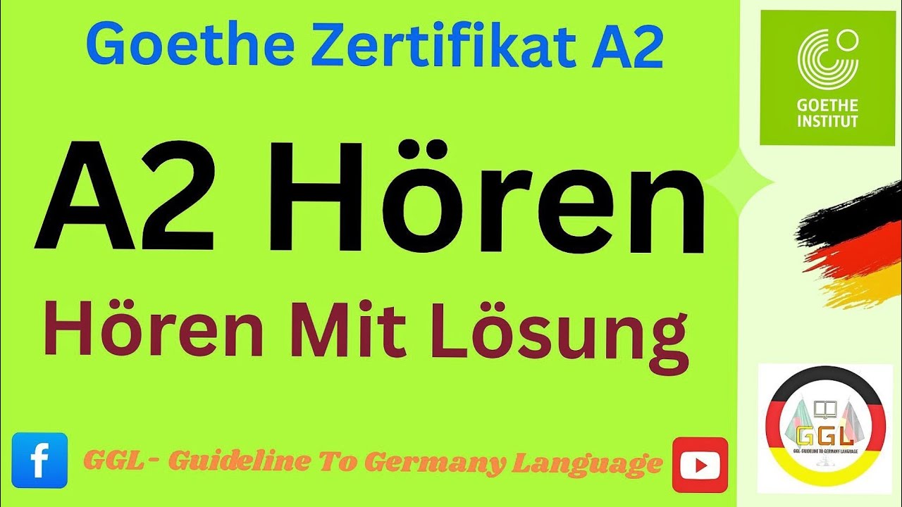 A2 Hören ModelTest || Video -18 || Goethe Zertifikat A2 || Start ...