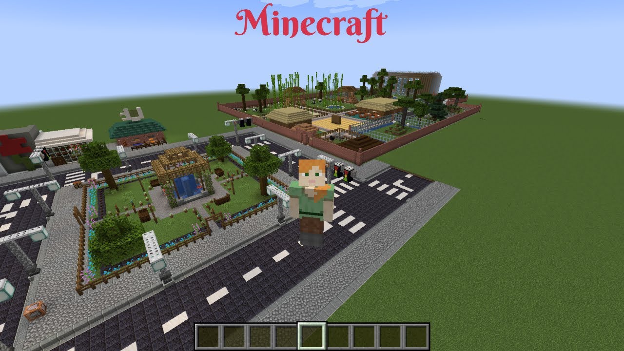 Minecraft: Starting to build our Courthouse - YouTube