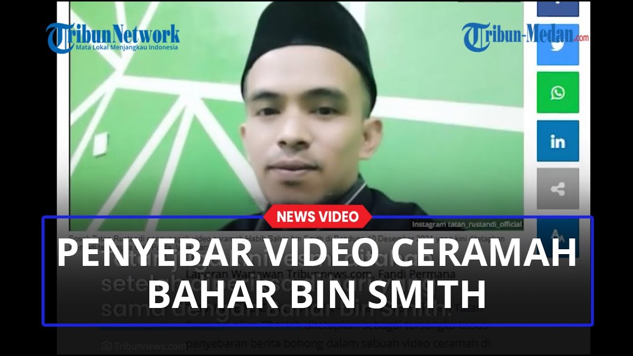 Sosok Tatan Rustandi, Penyebar Video Ceramah Bahar bin Smith, Kini Jadi ...