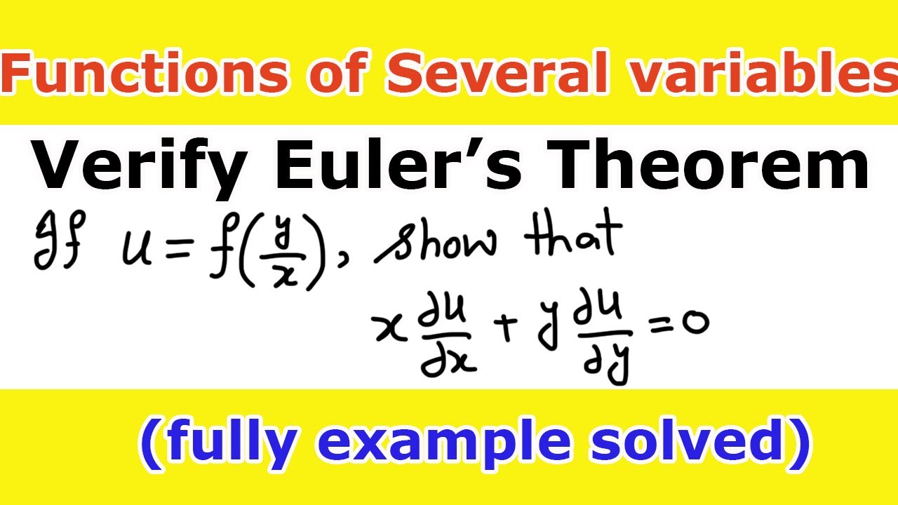 4 Euler S Theorem Example Solved Youtube