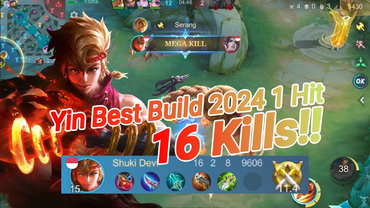Yin Best Build 2024 16 Kills!! Build Yin Tersakit 2024 yin 1 hit build ...