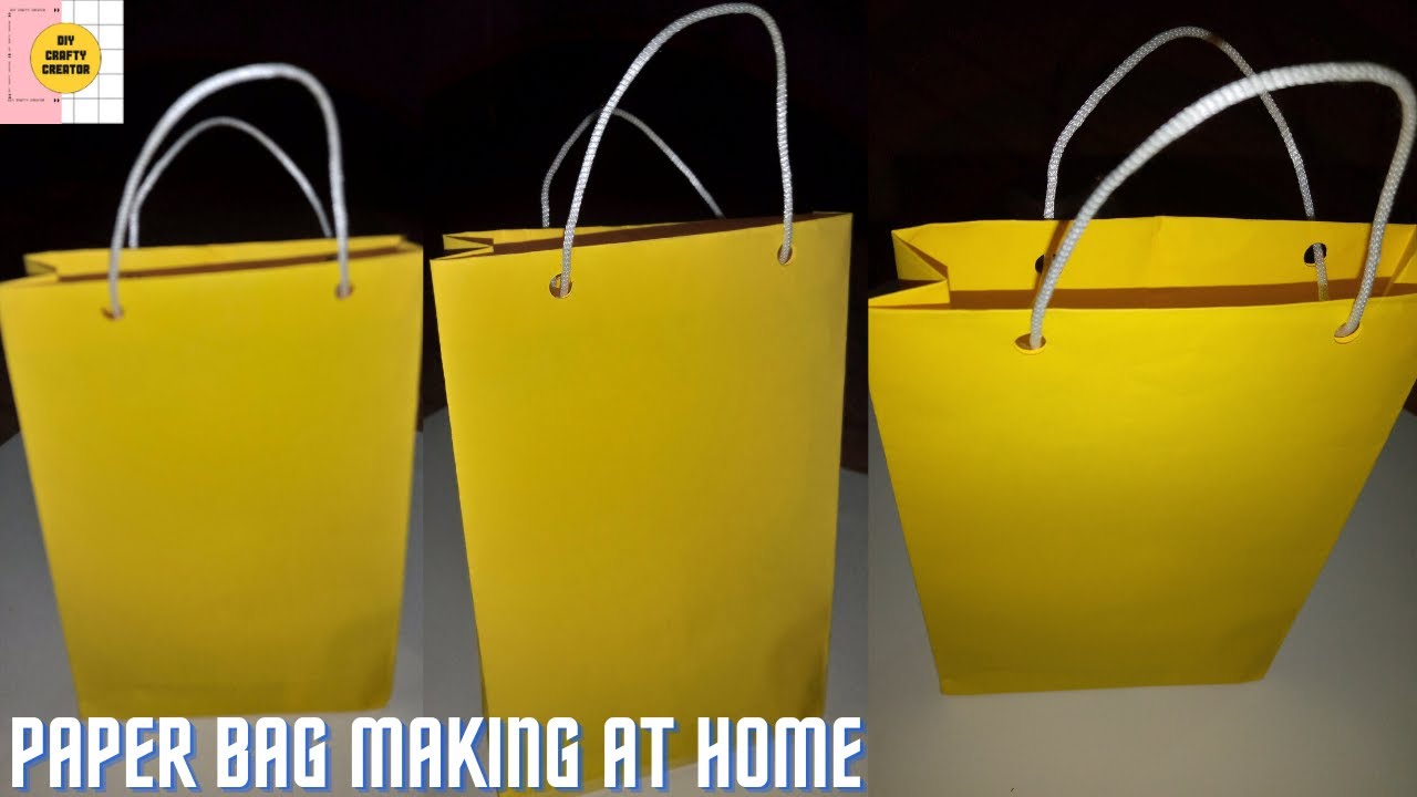 How To Make Paper Bag At Home || Very Easy || DIY Crafty Creator - YouTube